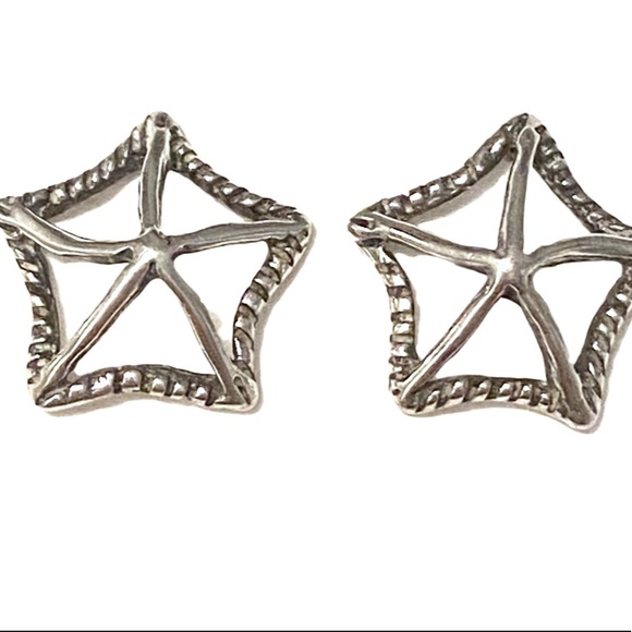 Vintage | Jewelry | Vintage Star Shaped Silver Stud Earrings | Poshmark